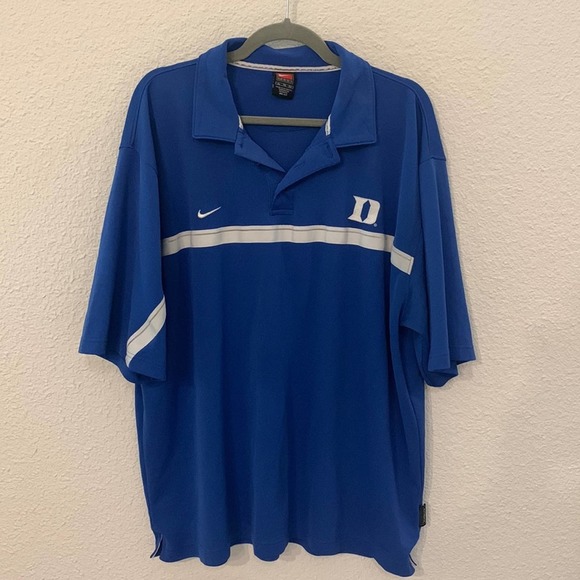 Nike | Shirts | Nike Mens Xl Duke Blue Polo Shirt Authentic Team ...